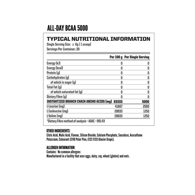 Nutritech BCAA 5000 - Muscle Recovery Formula