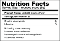 Carnage Creatine Punch for Lean Muscle & Strength